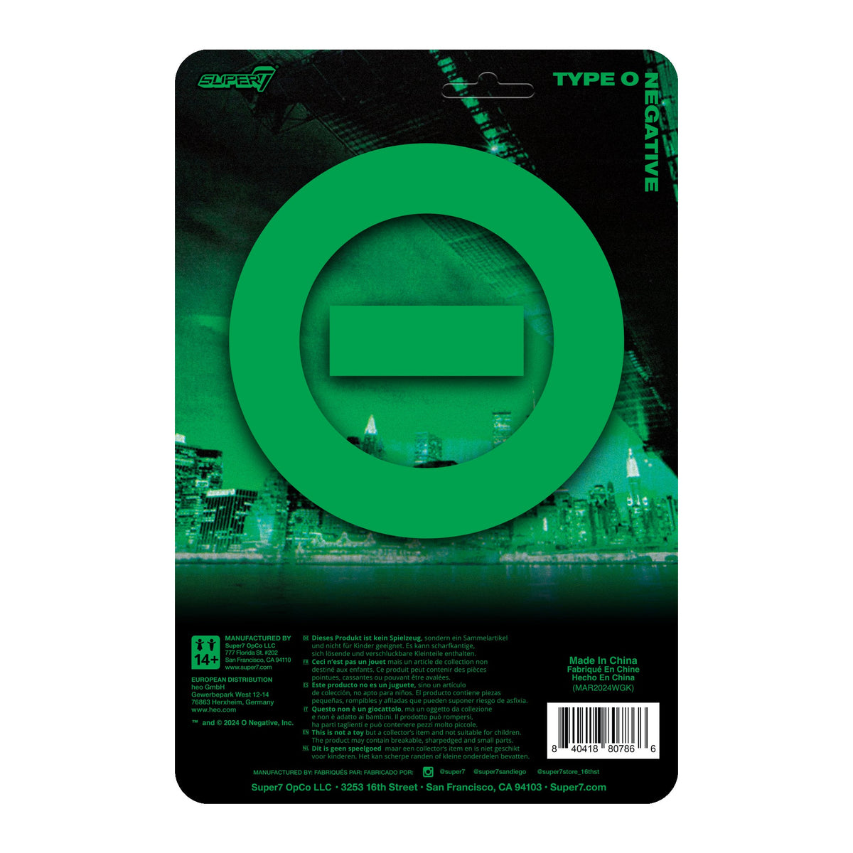 TYPE O NEGATIVE PETER STEELE (WORLD COMING DOWN) REACTION FIGURE *EXCL